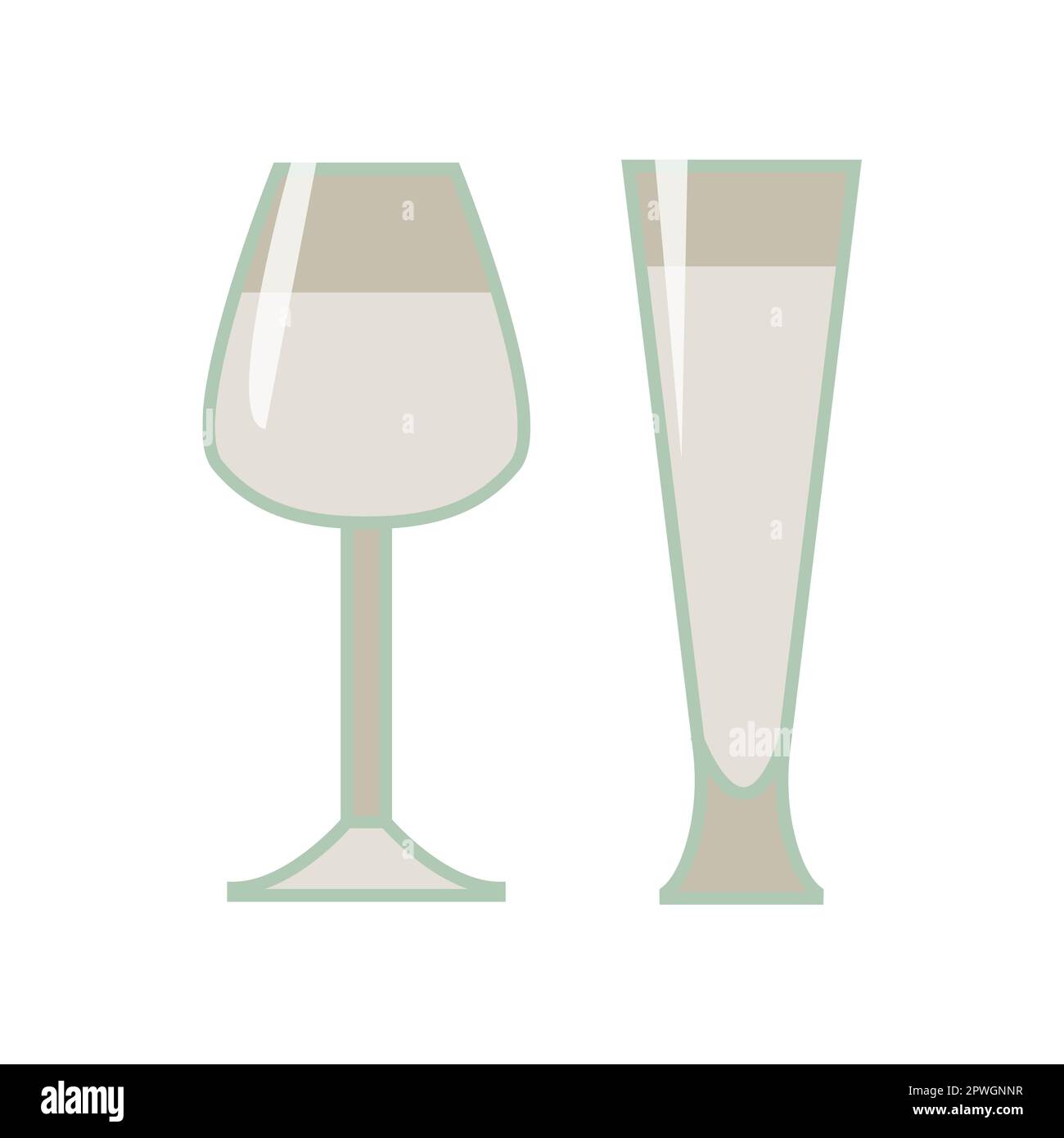 Glass goblets vector illustration Stock Vector Image & Art - Alamy