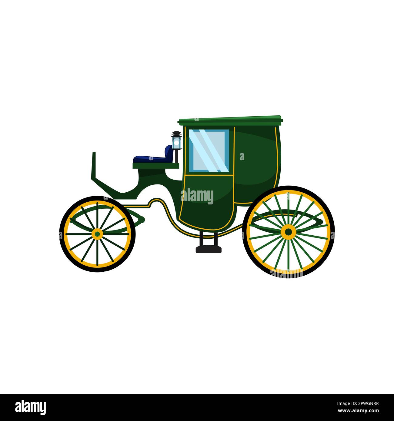 Green vintage carriage for royals vector illustration Stock Vector ...