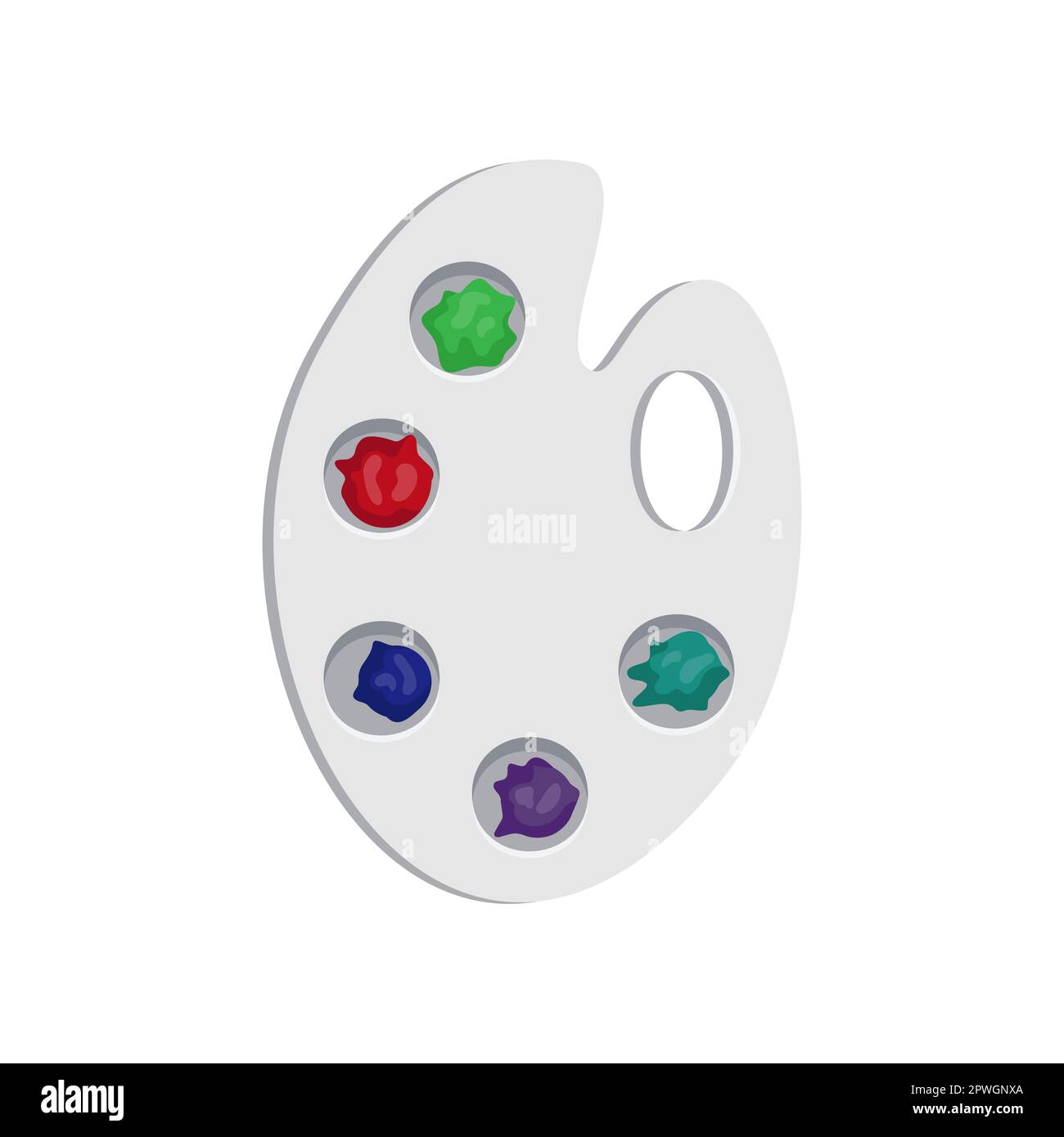 Palette with paint cartoon illustration Stock Vector Image & Art - Alamy