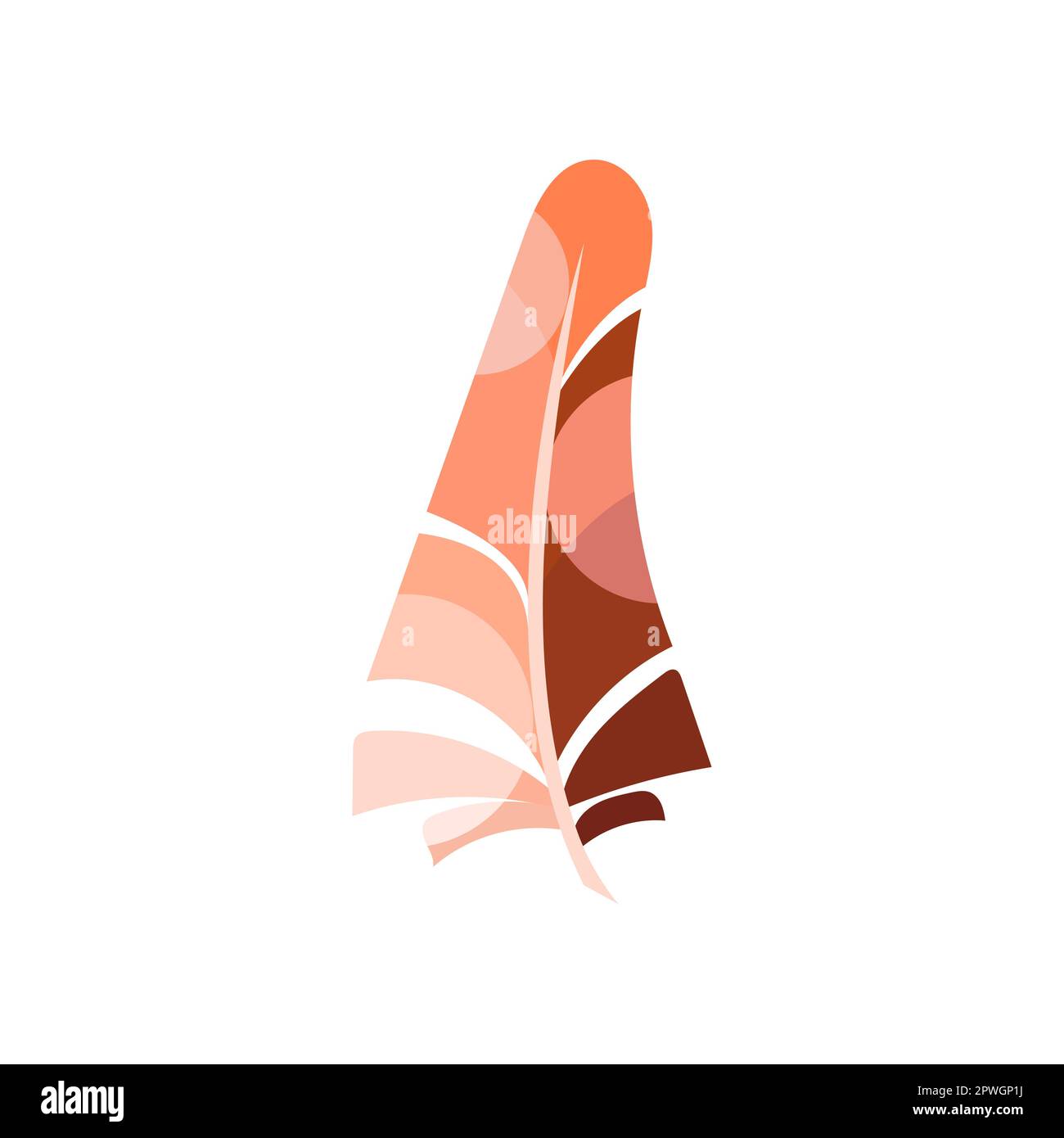 Red fluffy bird feather cartoon illustration Stock Vector Image & Art ...