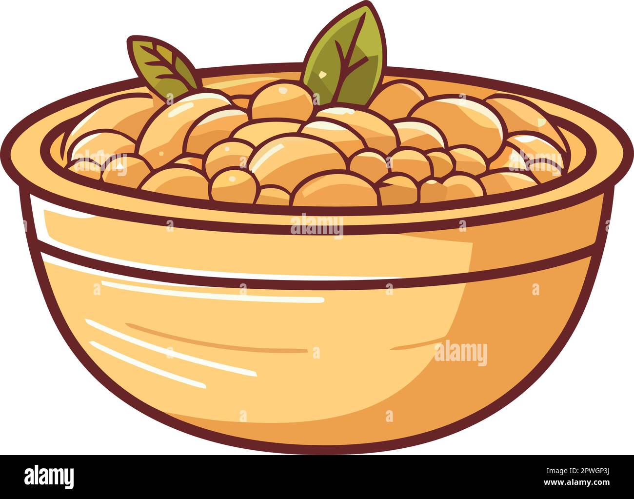 Organic dry fruit in gold bowl, symbol of wealth Stock Vector Image ...
