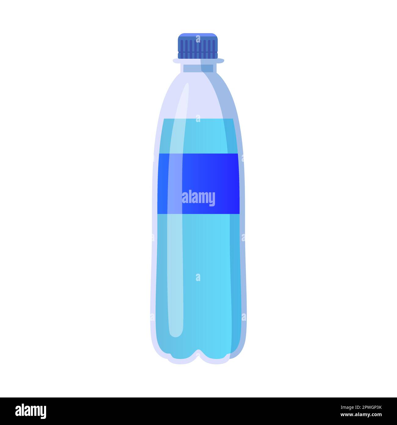 Plastic carbonated water bottle. Cartoon vector illustration ...