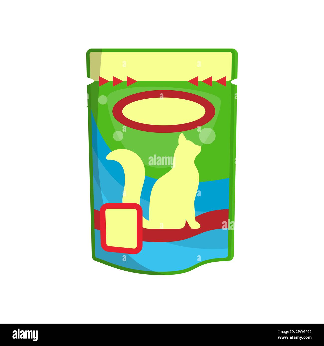 Cat eating treat illustration Stock Vector Images - Alamy