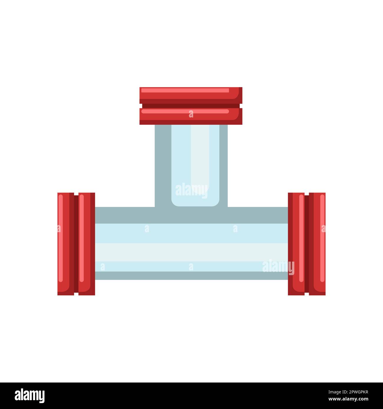 Tee fitting pipe vector illustration Stock Vector Image & Art - Alamy