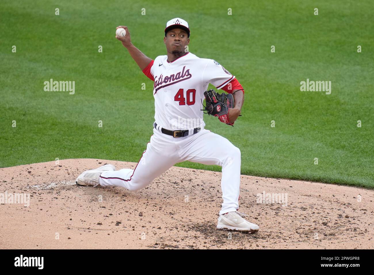 Washington Nationals starting pitcher Josiah Gray throws to the ...