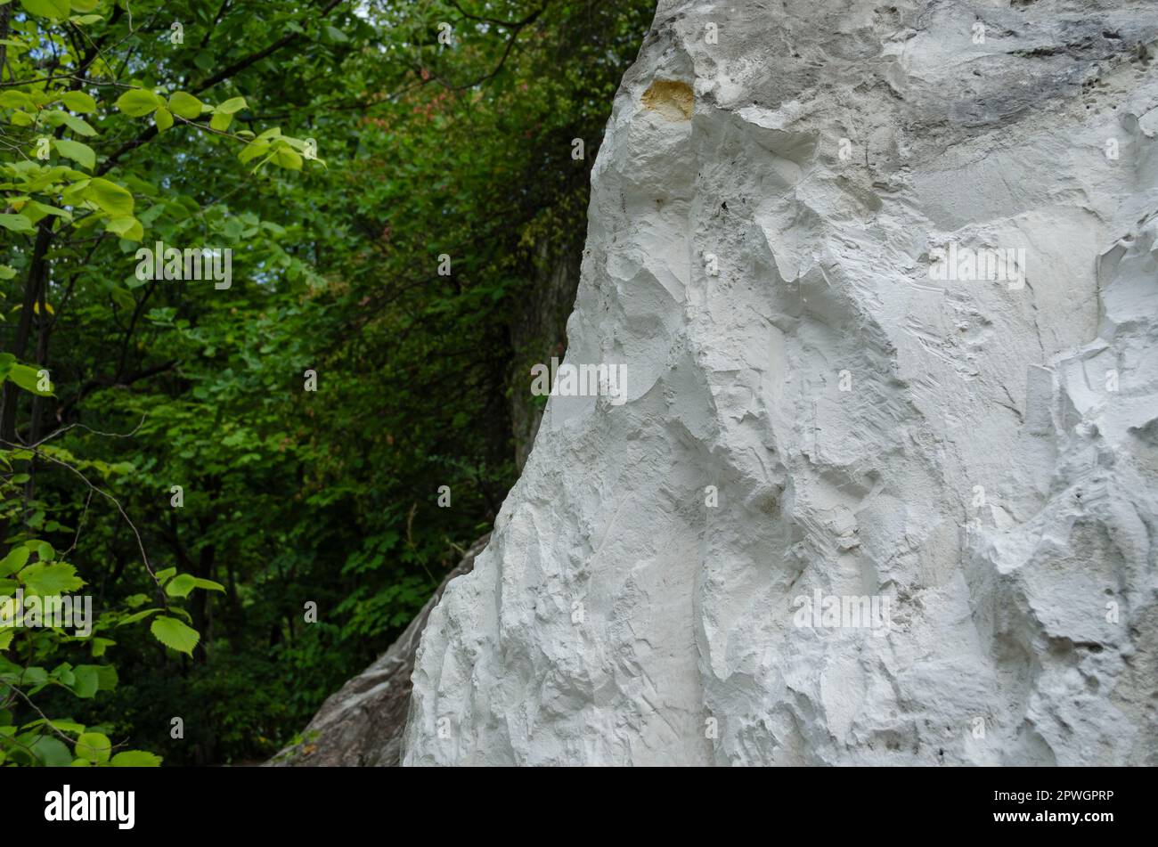 Chalk mining. Limestone quarry. Opencast mining. Chalk hills. Chalk ...