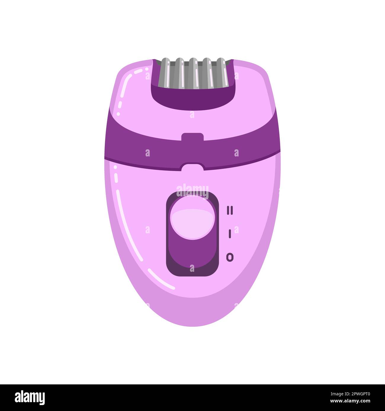 Purple epilator or electric shaver cartoon illustration Stock Vector ...