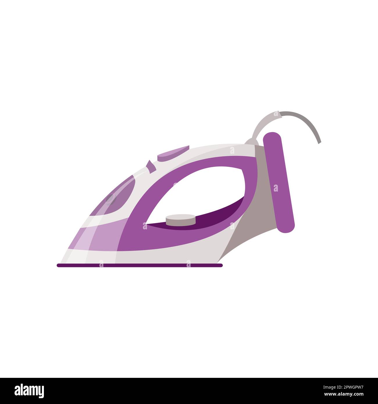 Modern electric steam iron cartoon illustration Stock Vector Image ...