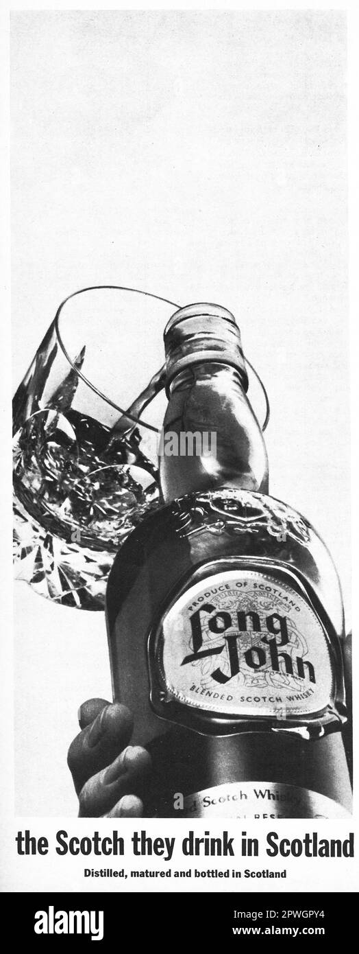 Long John Scotch advert in a LIFE magazine April 1967, Atlantic edition ...