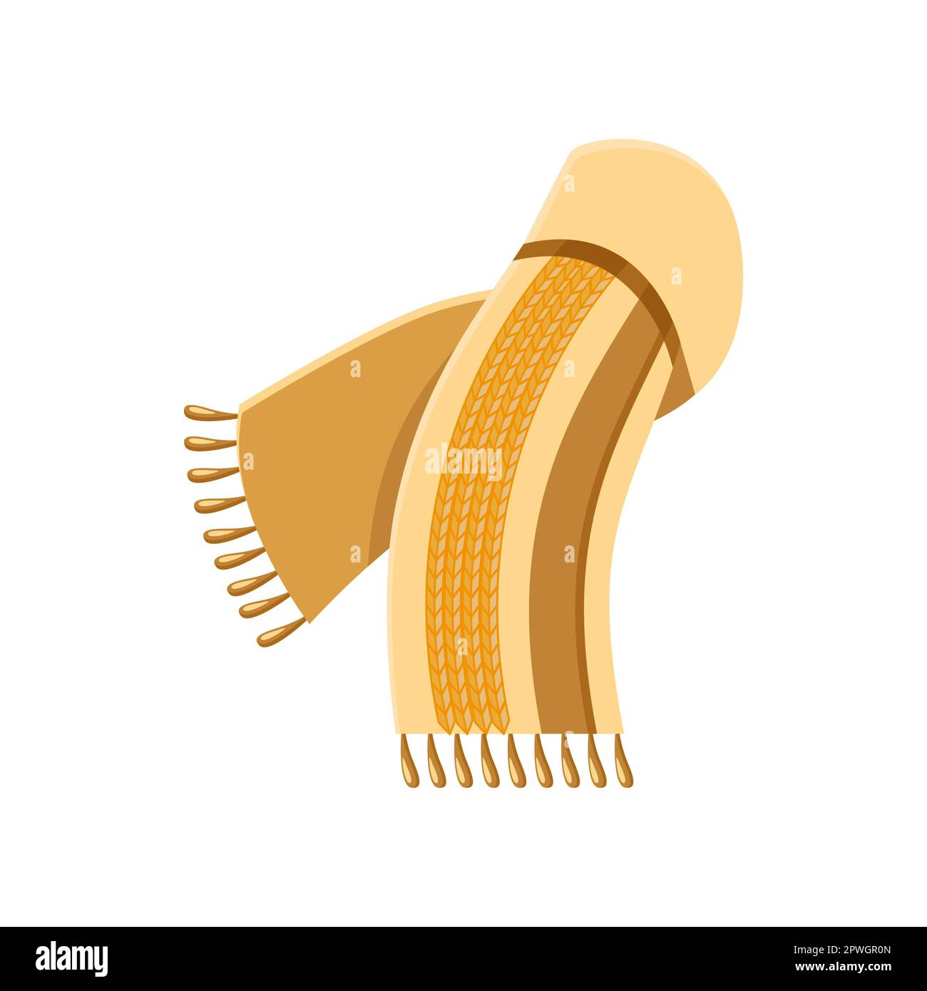 Yellow scarf from wool vector illustration Stock Vector Image & Art - Alamy