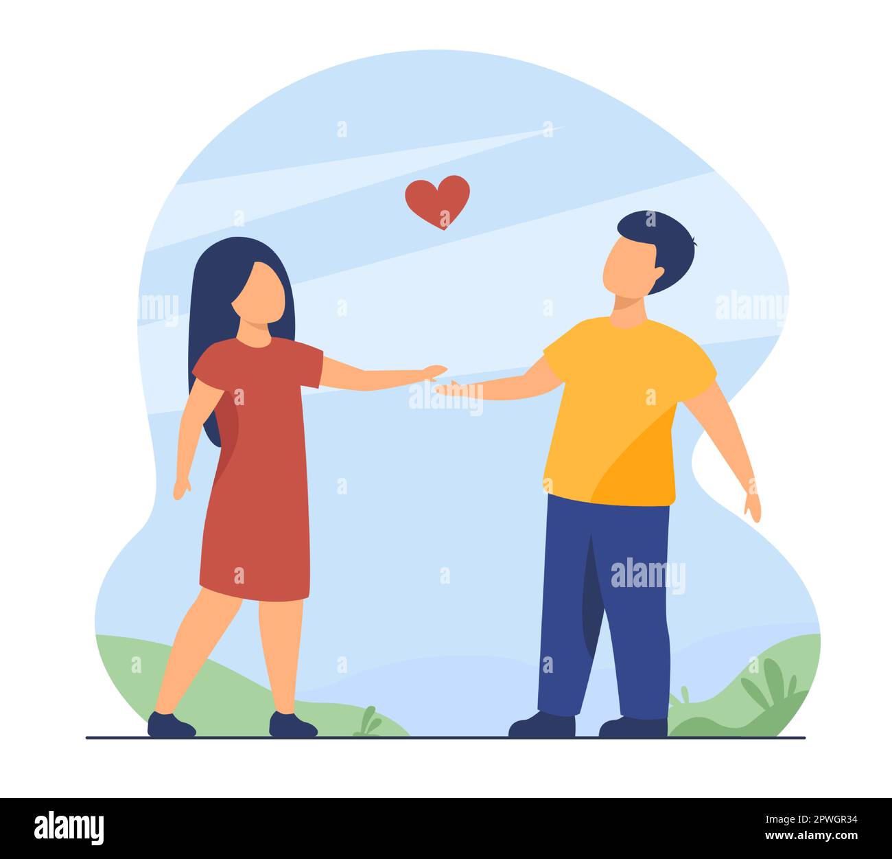 Kids couple romance Cut Out Stock Images & Pictures - Alamy