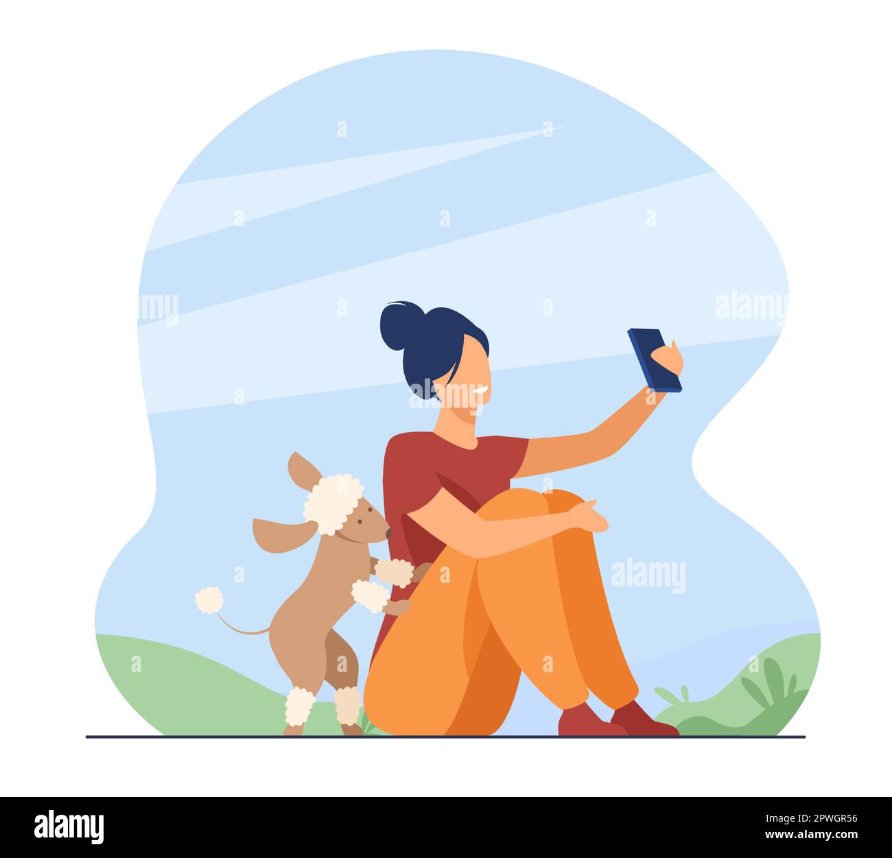 Carefree woman outdoors Cut Out Stock Images & Pictures - Alamy