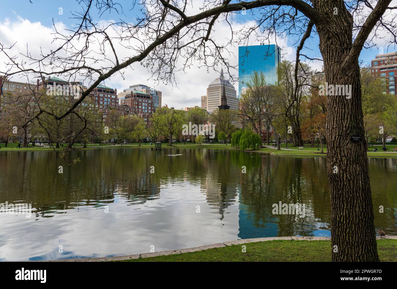 Building and street scene of beacon street in boston hi-res stock ...