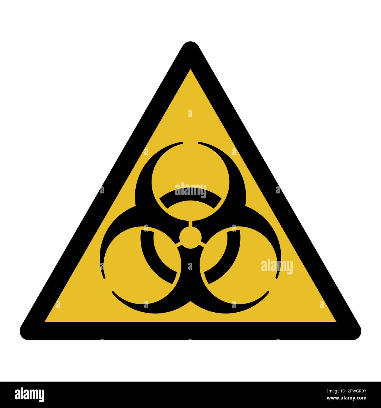 toxic bio hazard safety sign symbol on yellow triangle Stock Vector ...