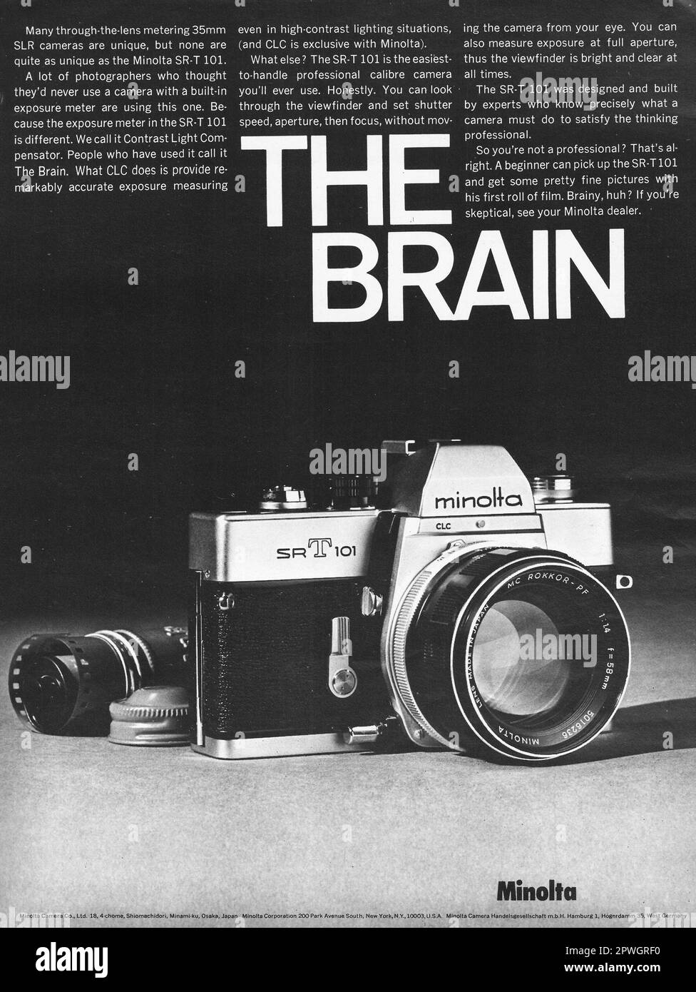Minolta SR-T 101 advert, the Brain campaign in a LIFE magazine April ...