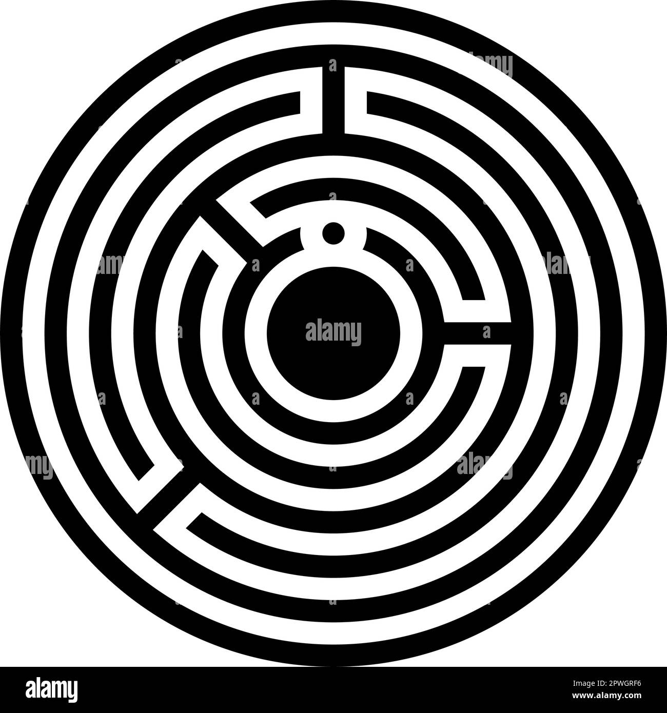 labyrinth game glyph icon vector illustration Stock Vector Image & Art ...