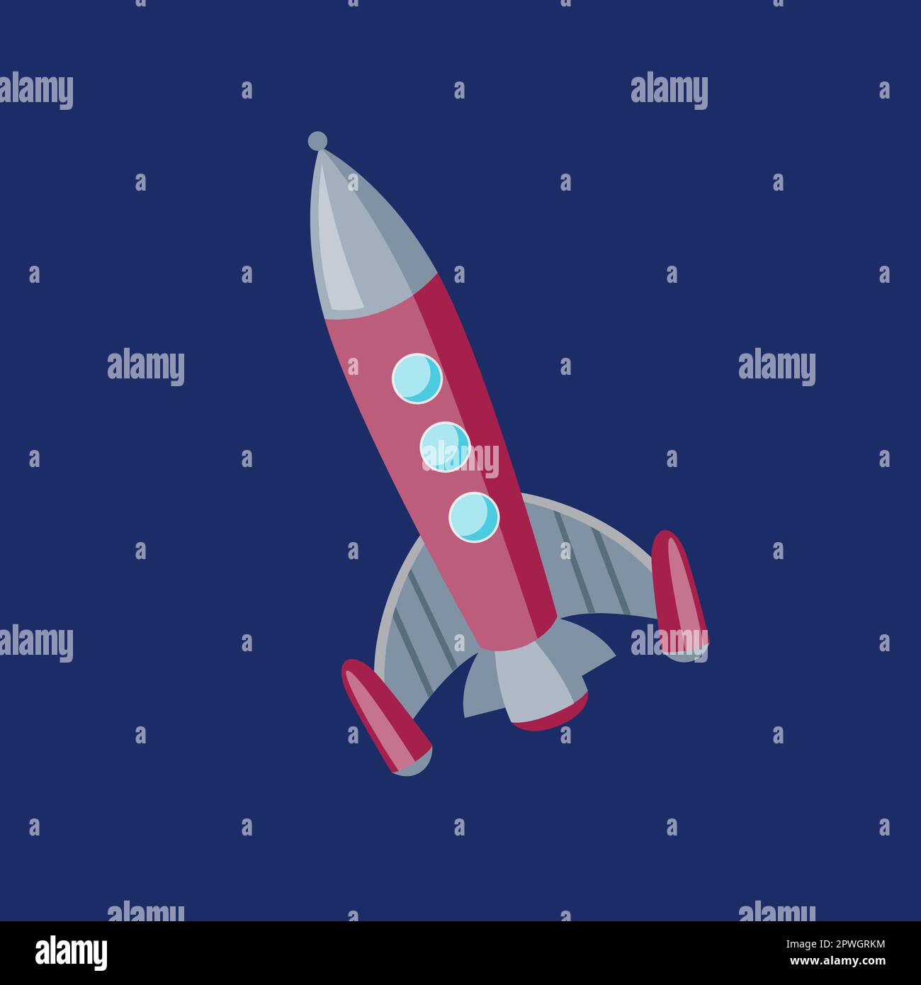 Red shuttle in space cartoon illustration Stock Vector Image & Art - Alamy