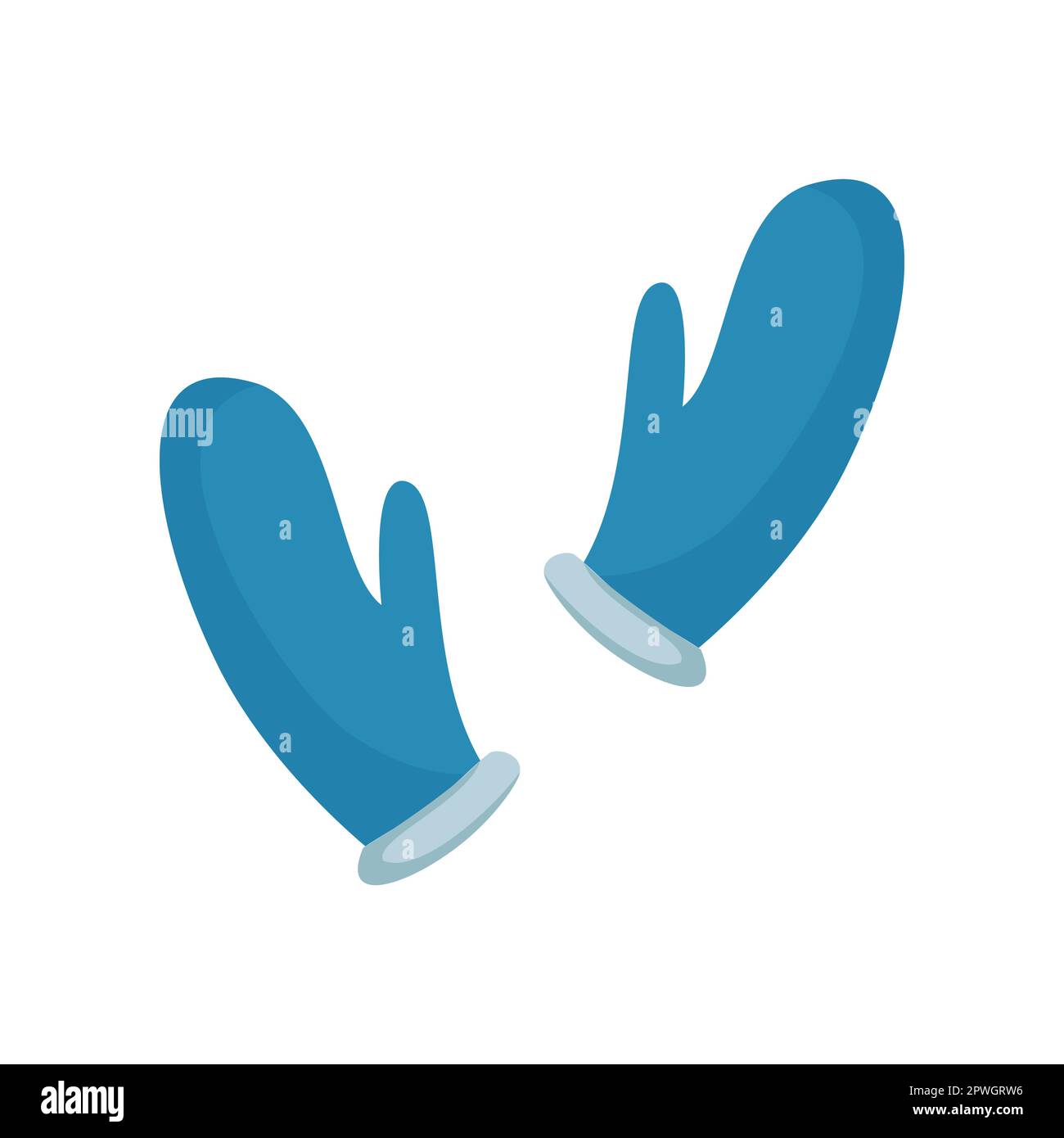 Blue mittens for babies and kids cartoon illustration Stock Vector ...