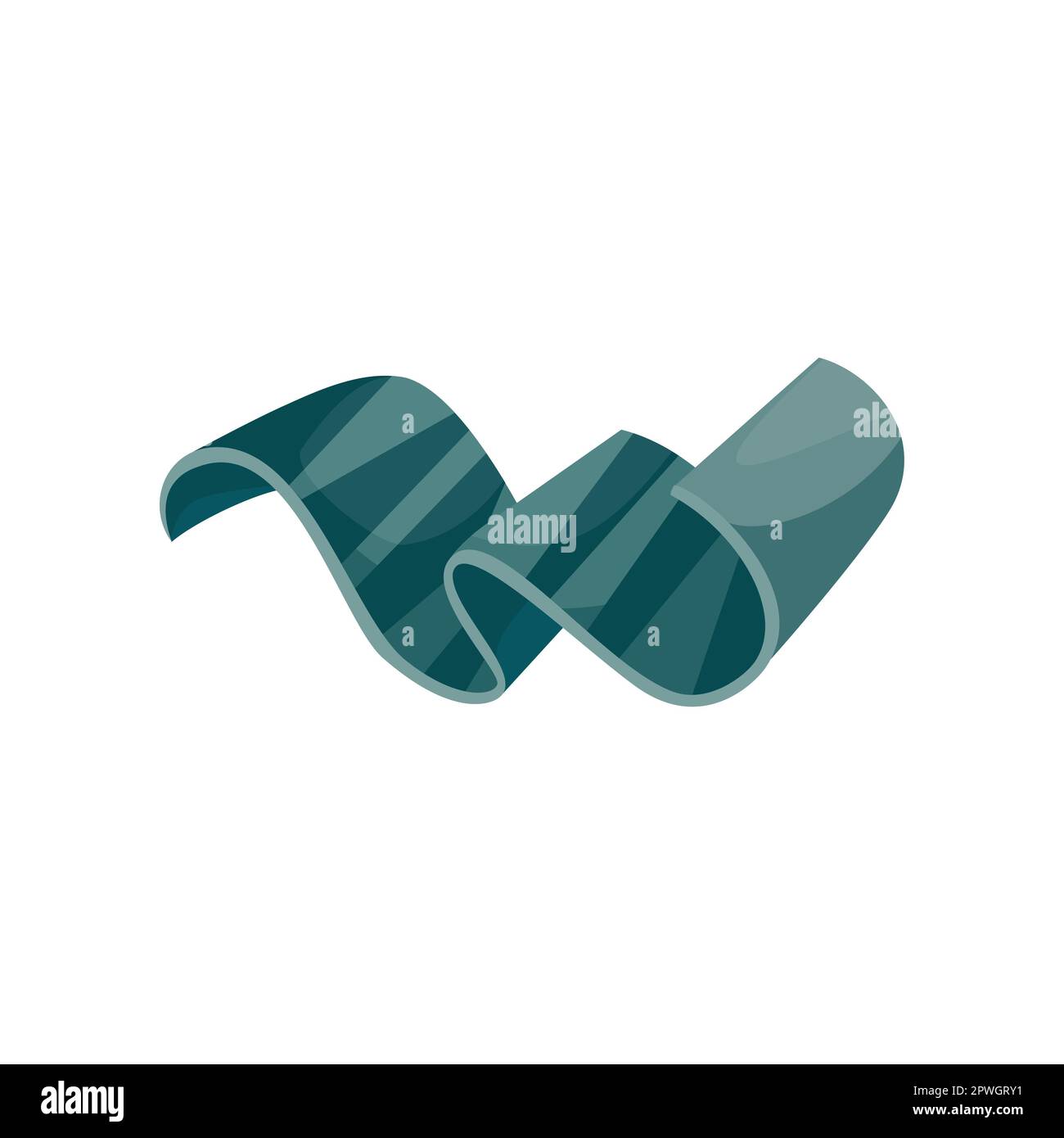 Green rectangular curvy mat cartoon vector illustration Stock Vector ...