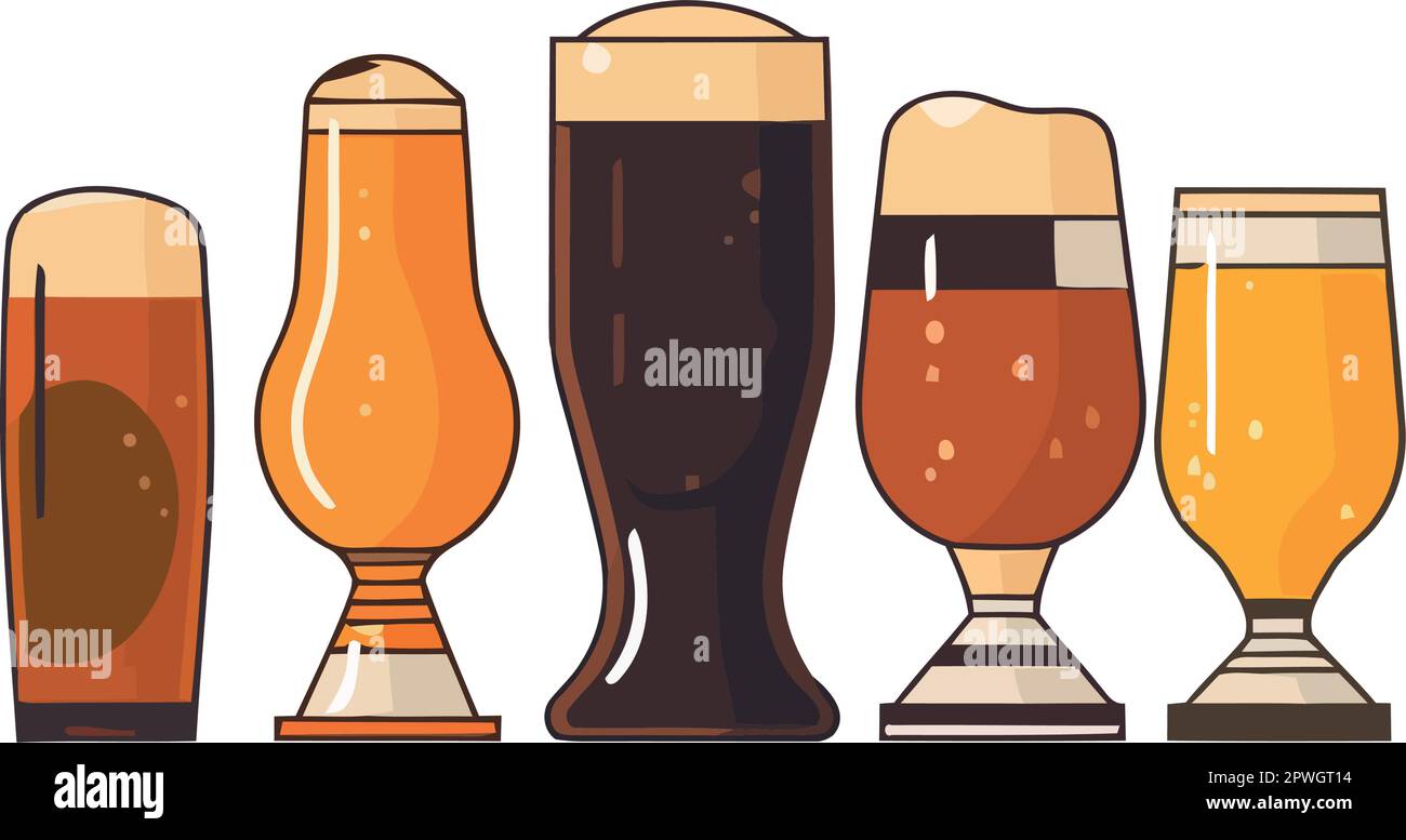 five beers drinks Stock Vector Image & Art - Alamy