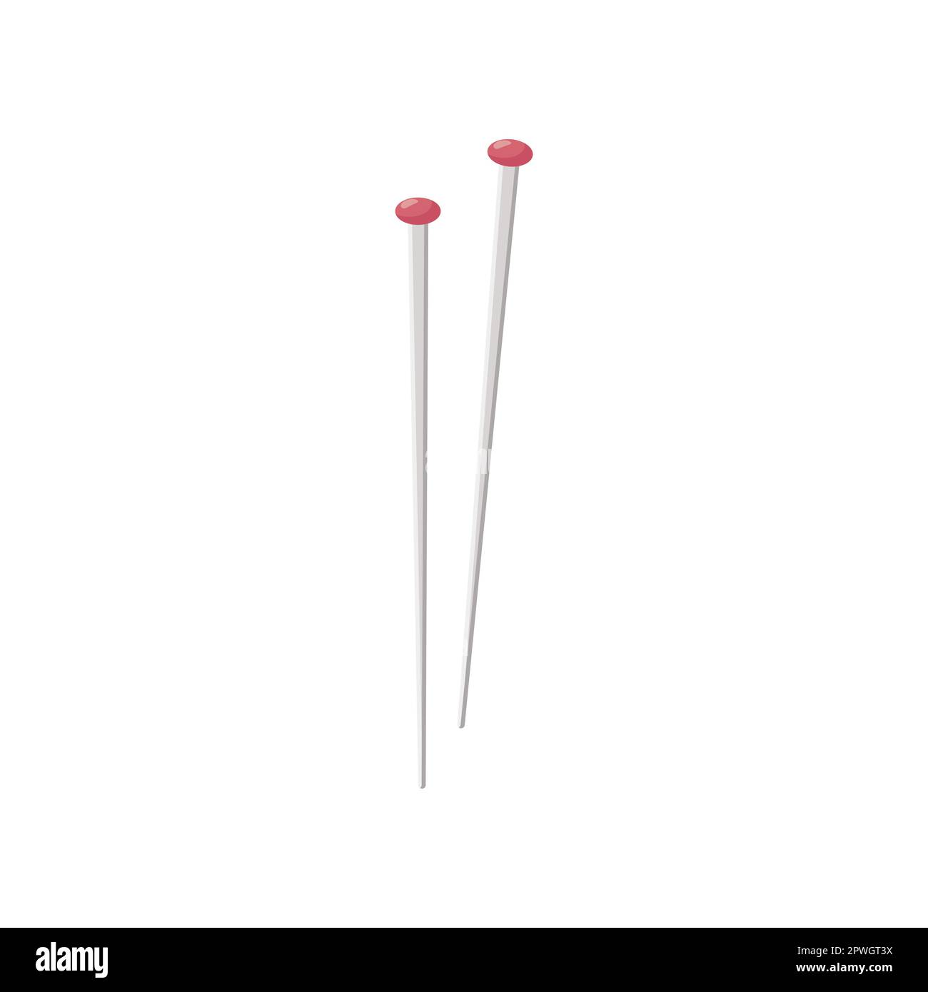 Steel needles for knitting clothes cartoon illustration Stock Vector ...