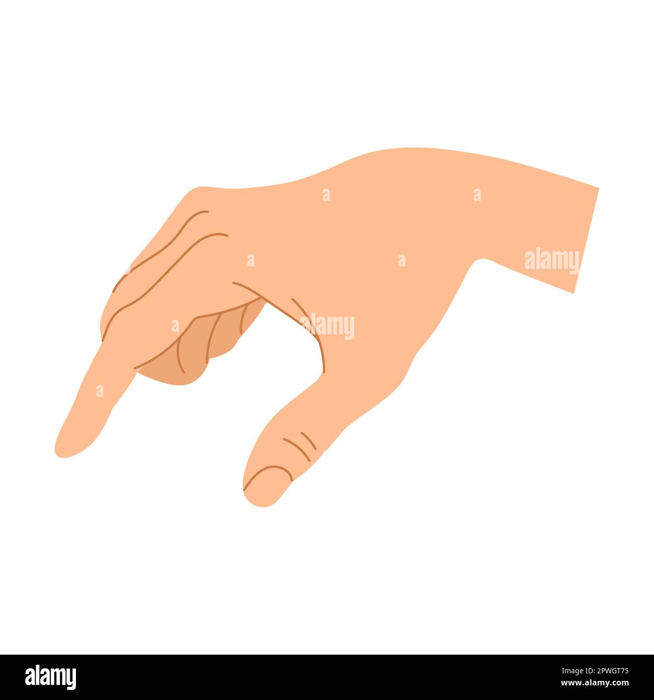 Hand gestures. Vector illustration of human palm gesturing sign. Cartoon peace symbol, thumbs up ...