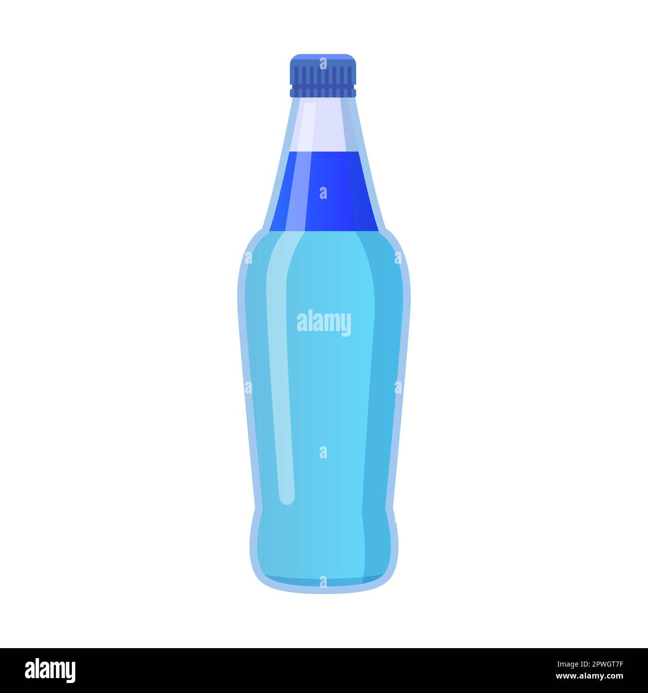 Drinking fortified water. Cartoon vector illustration transparent ...