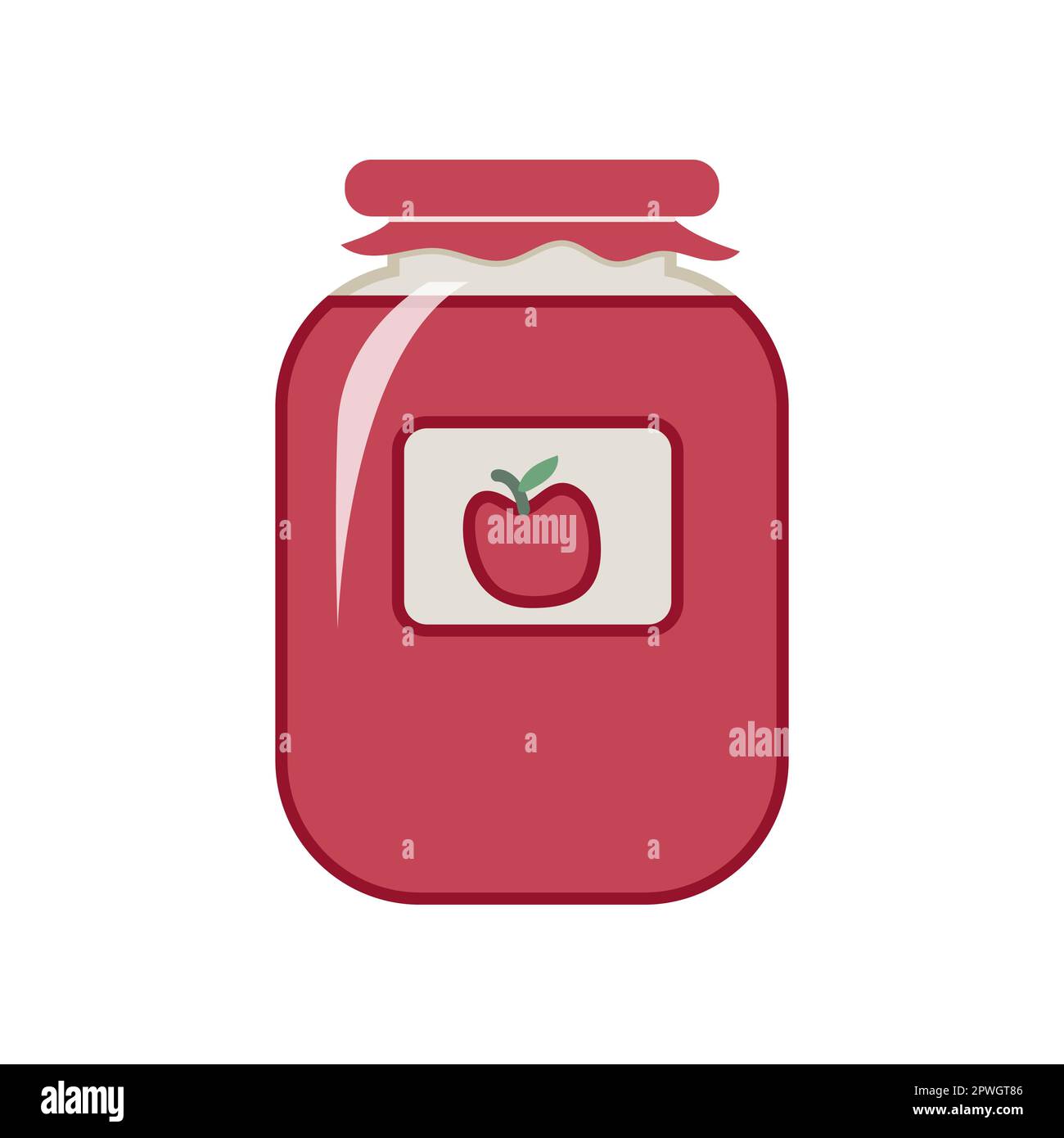 Closed jar with apple jam vector illustration Stock Vector Image & Art ...