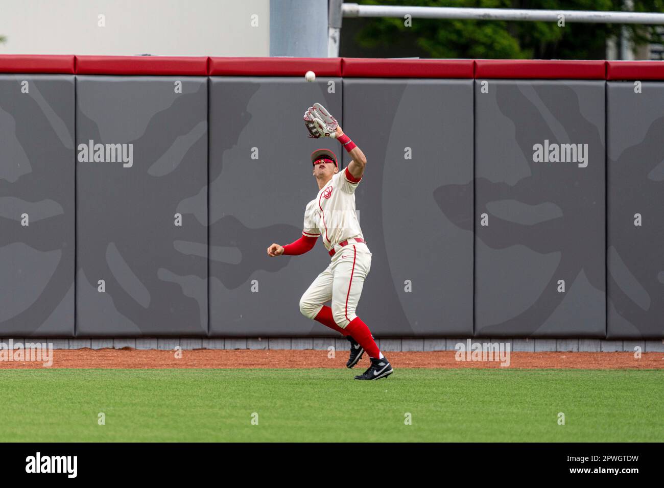 COLUMBUS, OH - APRIL 30: Ohio St. outfielder Kade Kern (7) catches the ...