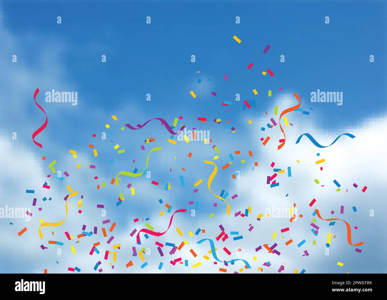 Colourful streamers Stock Vector Images - Alamy