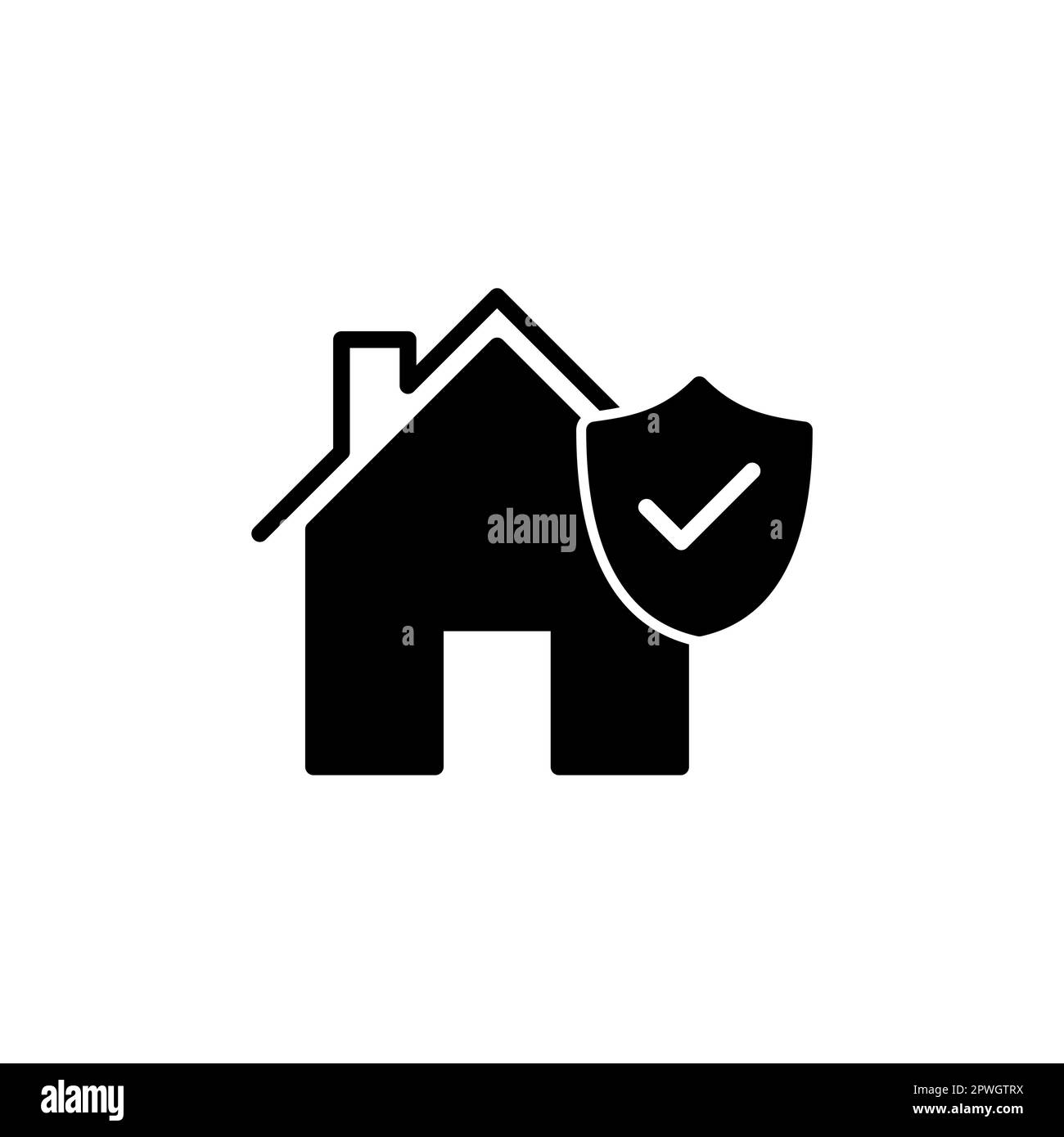Home insurance icon vector. home shield protect logo Stock Vector Image ...