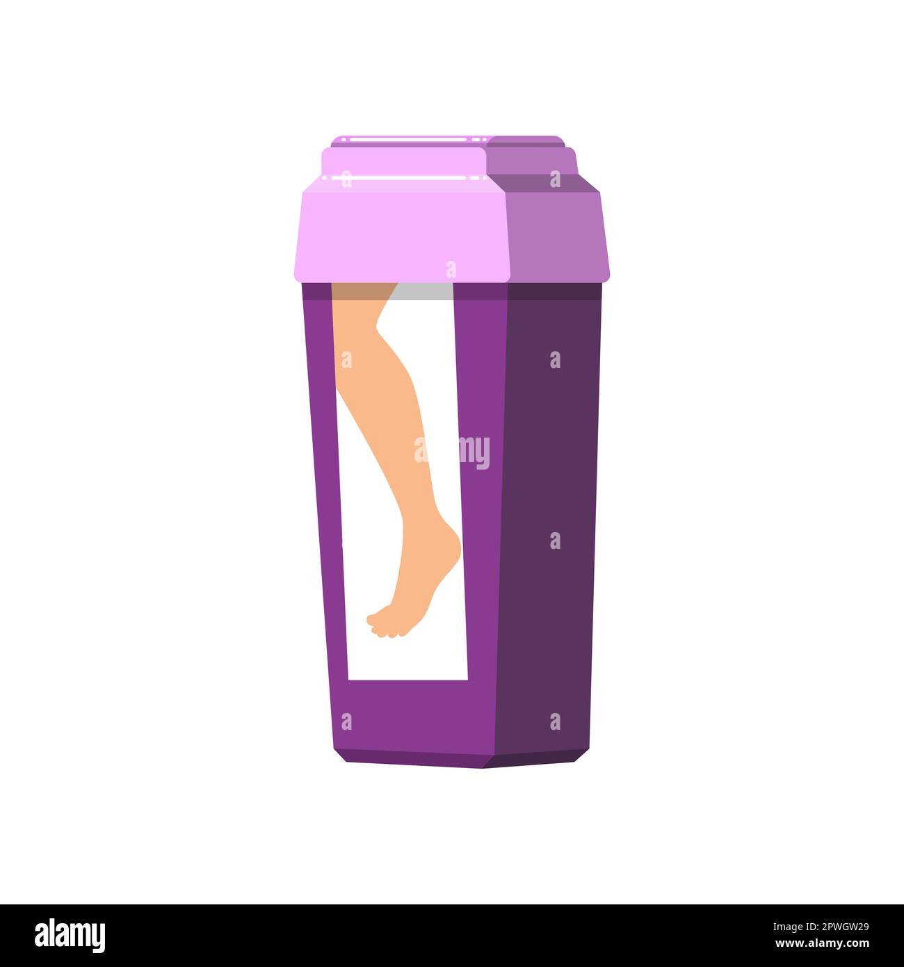 Purple wax cartridge package cartoon illustration Stock Vector Image ...