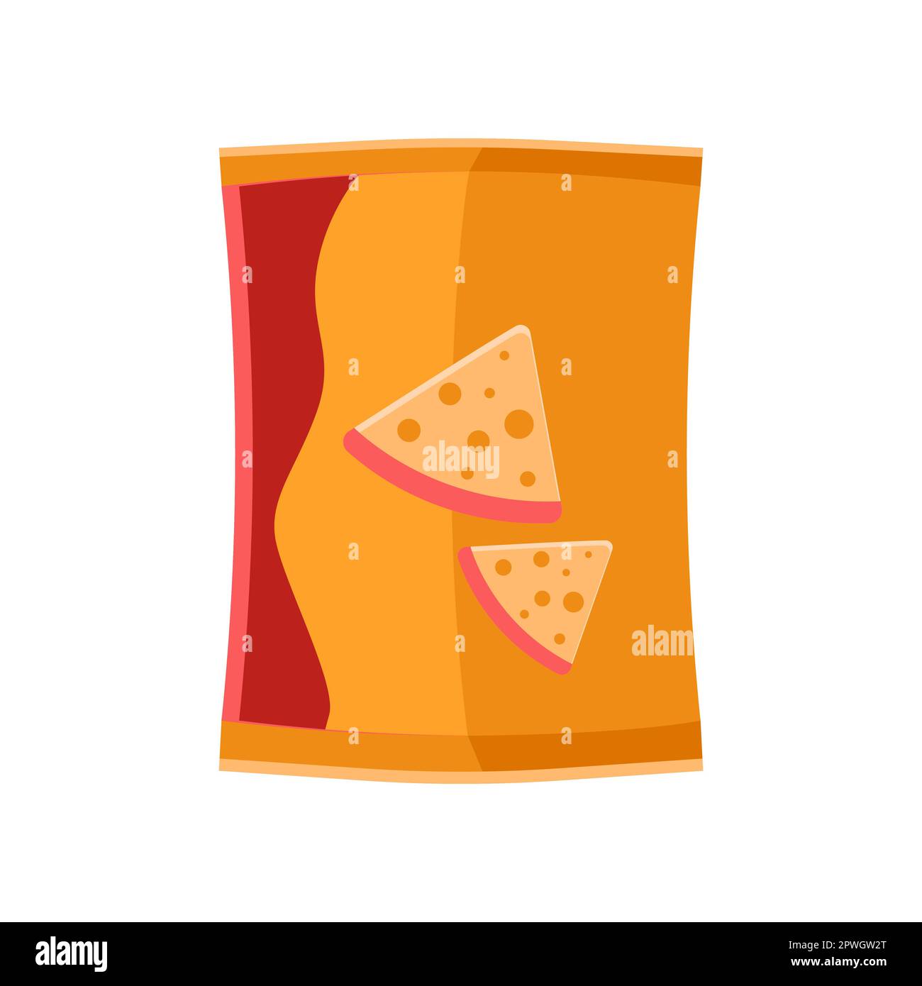 Cheese flavored potato chips package vector illustration Stock Vector ...