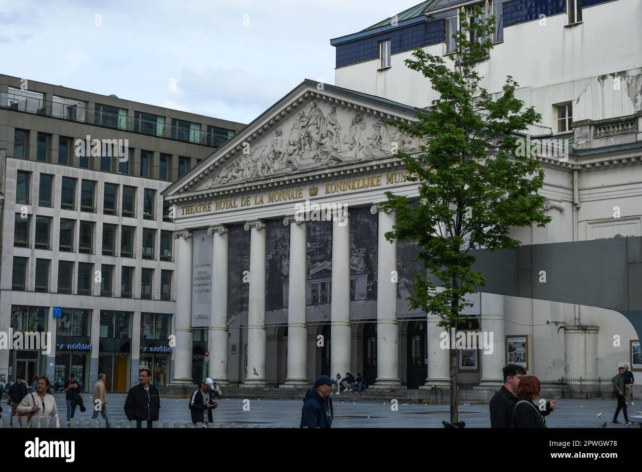 The Royal Theatre of La Monnaie, Brussels, Belgium Stock Photo - Alamy