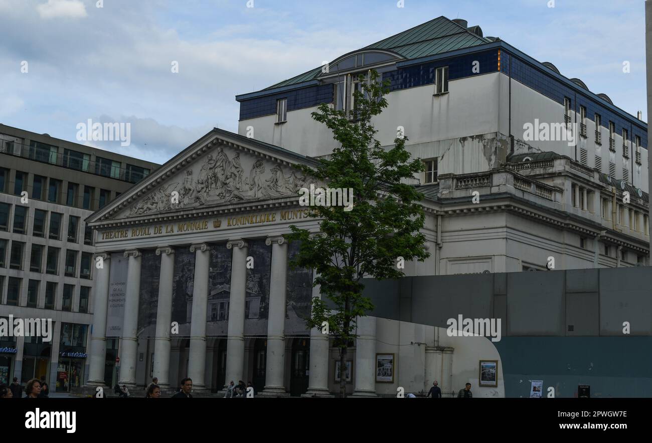 The Royal Theatre of La Monnaie, Brussels, Belgium Stock Photo - Alamy