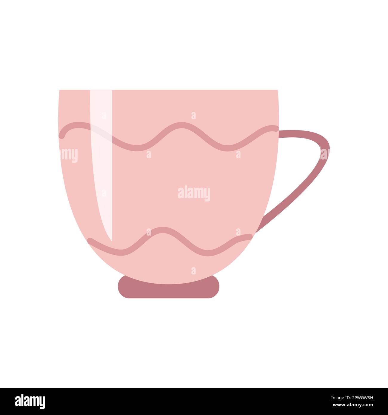 Pink cup vector illustration Stock Vector Image & Art - Alamy
