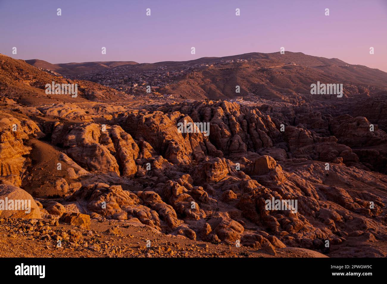 Beautiful mountains landscape in Jordan. Amazing evening colors Stock ...