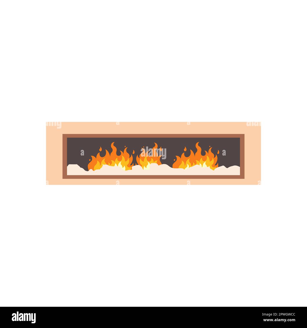 Electric fireplace cartoon illustration Stock Vector Image & Art - Alamy