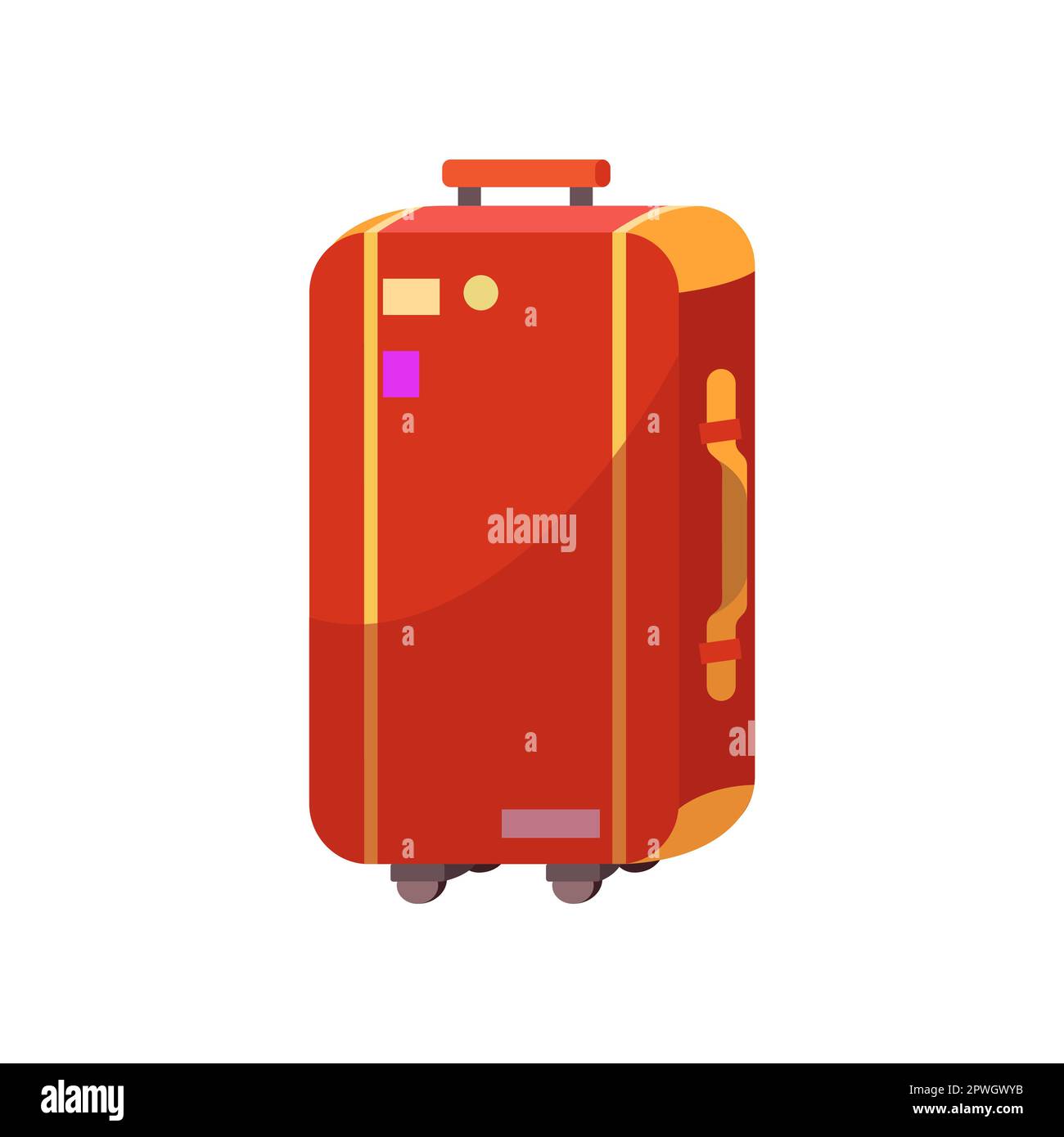 Red suitcase for summer holidays vector illustration Stock Vector Image ...