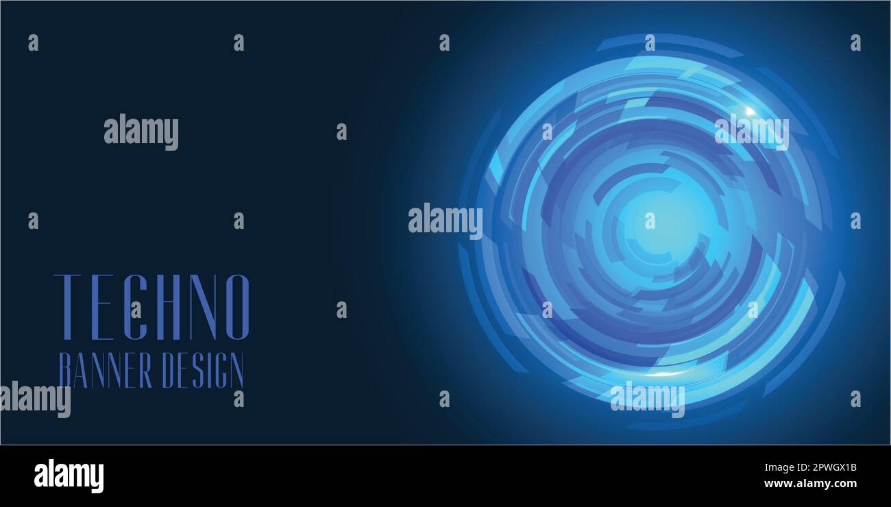 Banner background with a techno style banner design Stock Vector Image ...