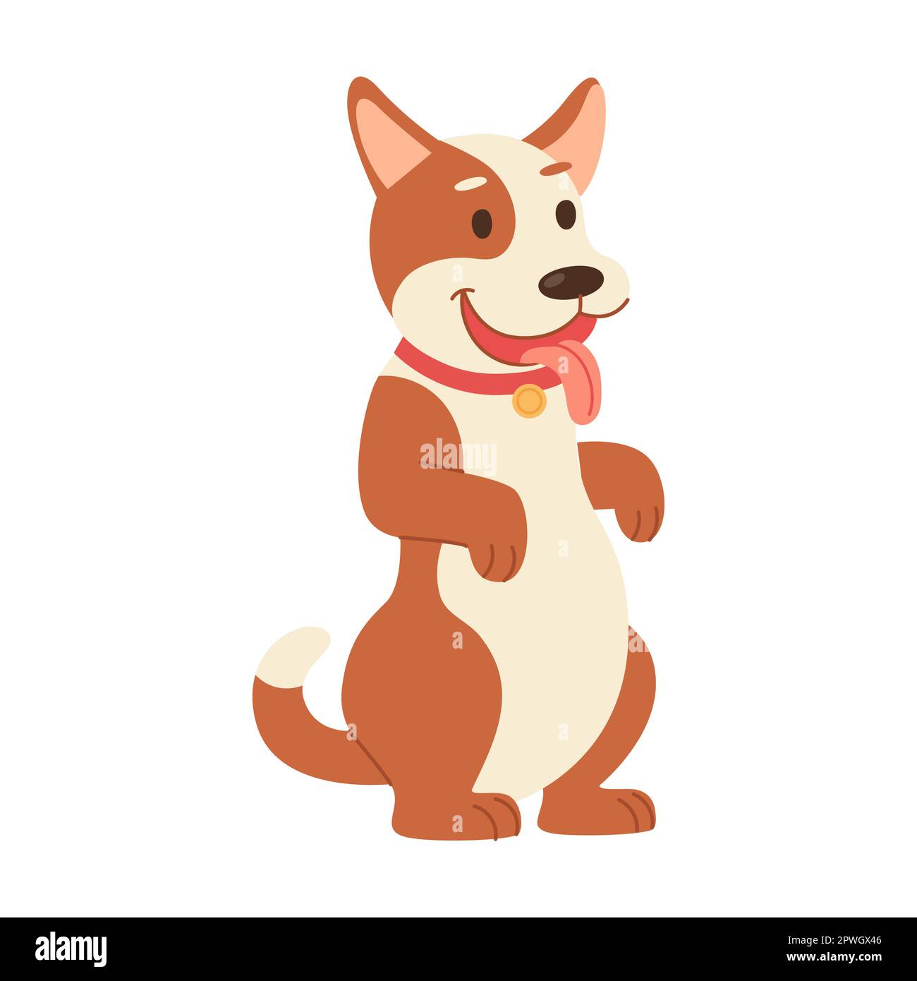 Puppy cartoon character vector illustration. Drawings of adorable dog ...