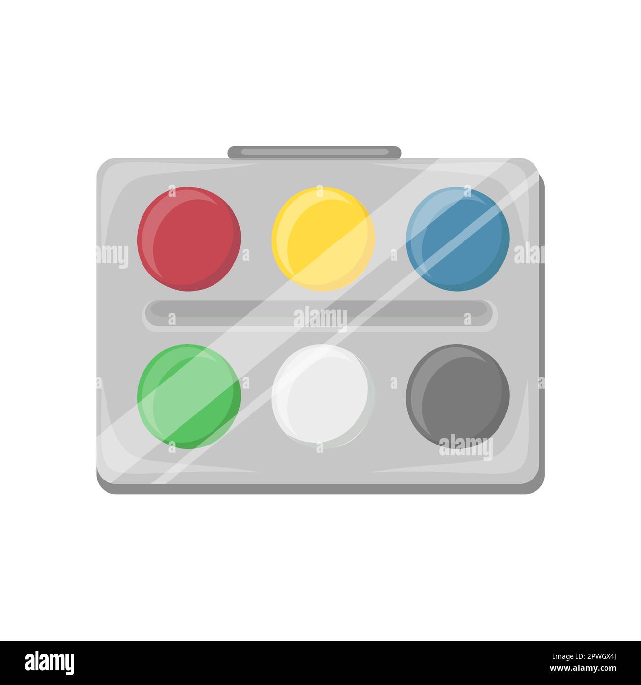 Palette with watercolor cartoon illustration Stock Vector Image & Art ...