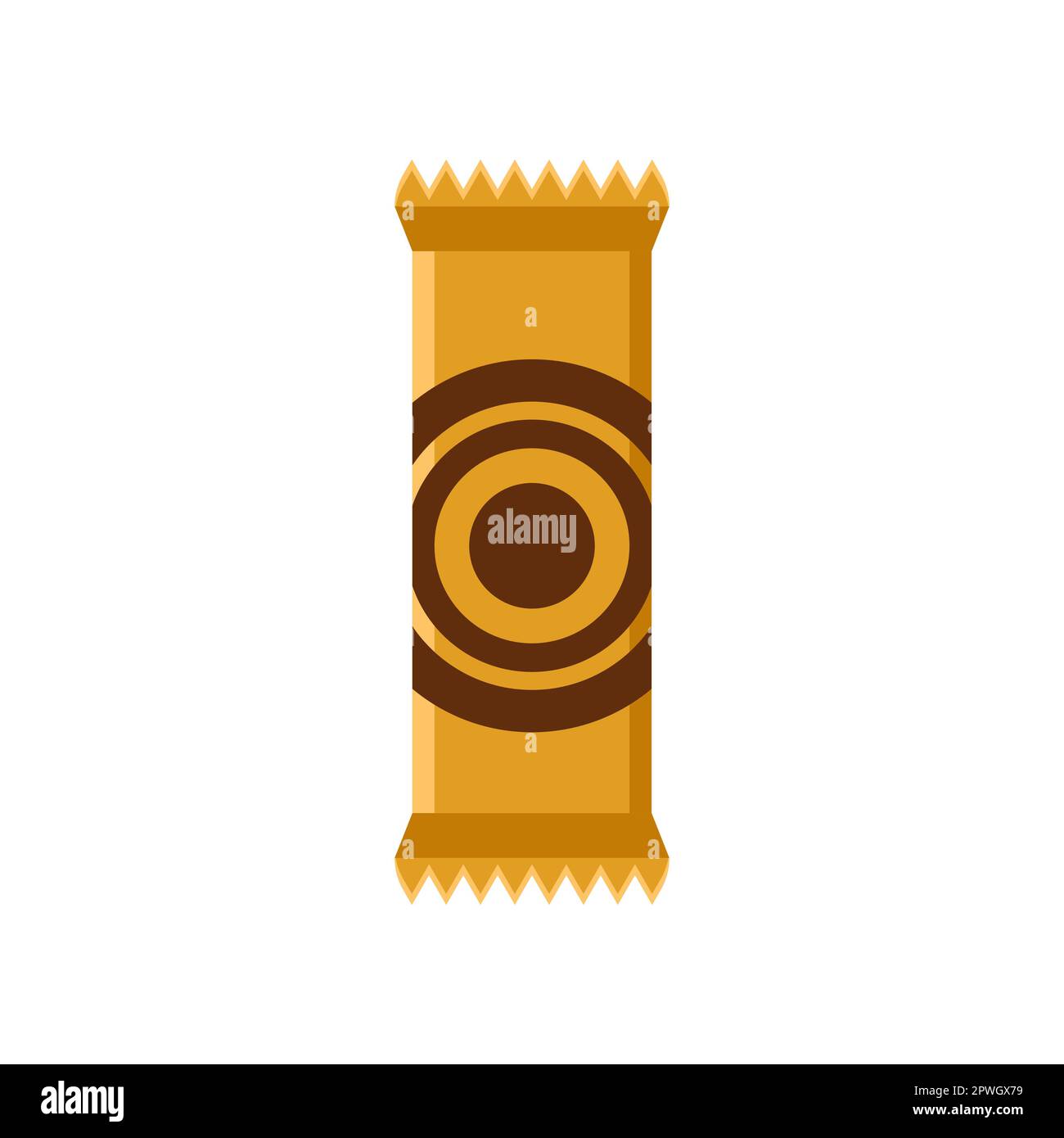 Sweet chocolate bar in yellow package vector illustration Stock Vector ...