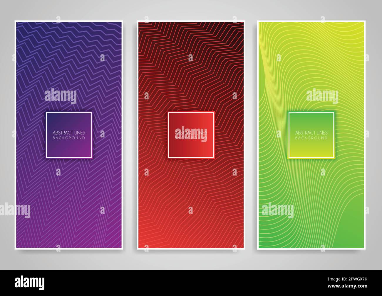 Collection of banners with zig zag designs Stock Vector Image & Art - Alamy