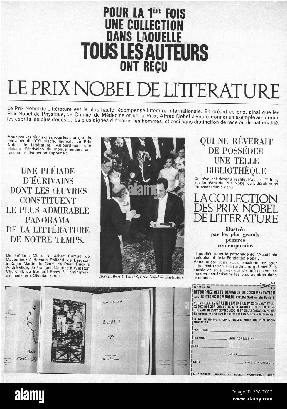 1965 nobel prize in literature hi-res stock photography and images - Alamy