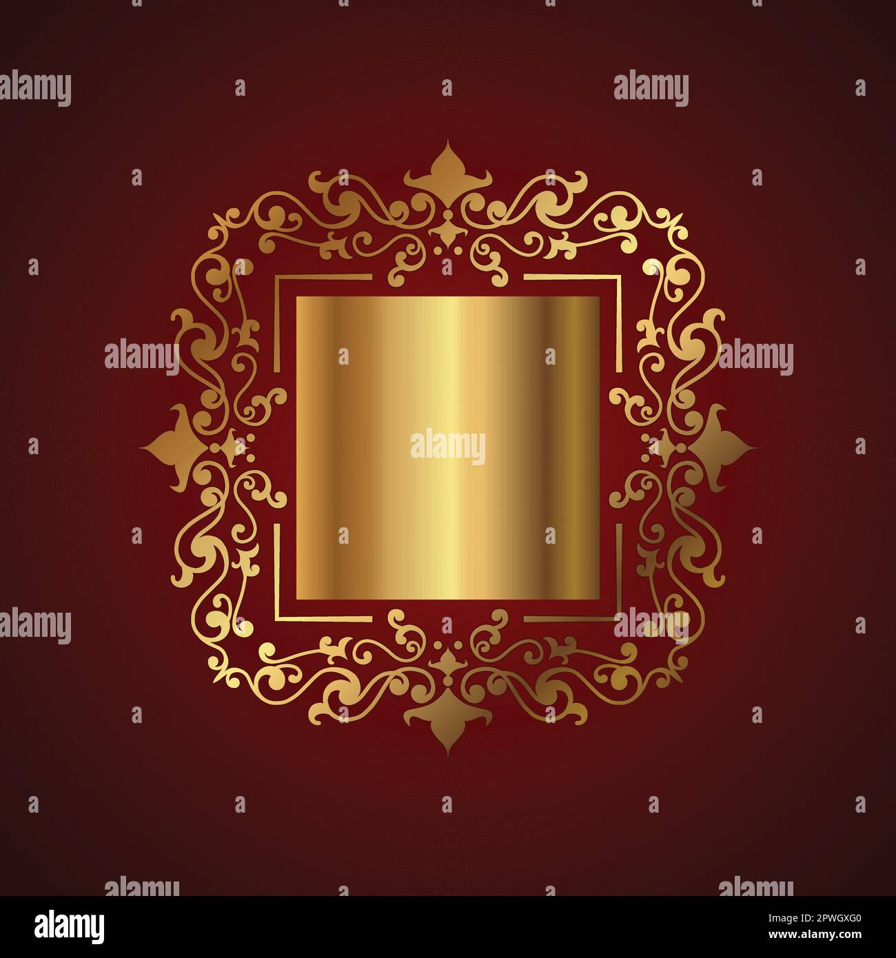 Elegant background with decorative gold frame design Stock Vector Image ...