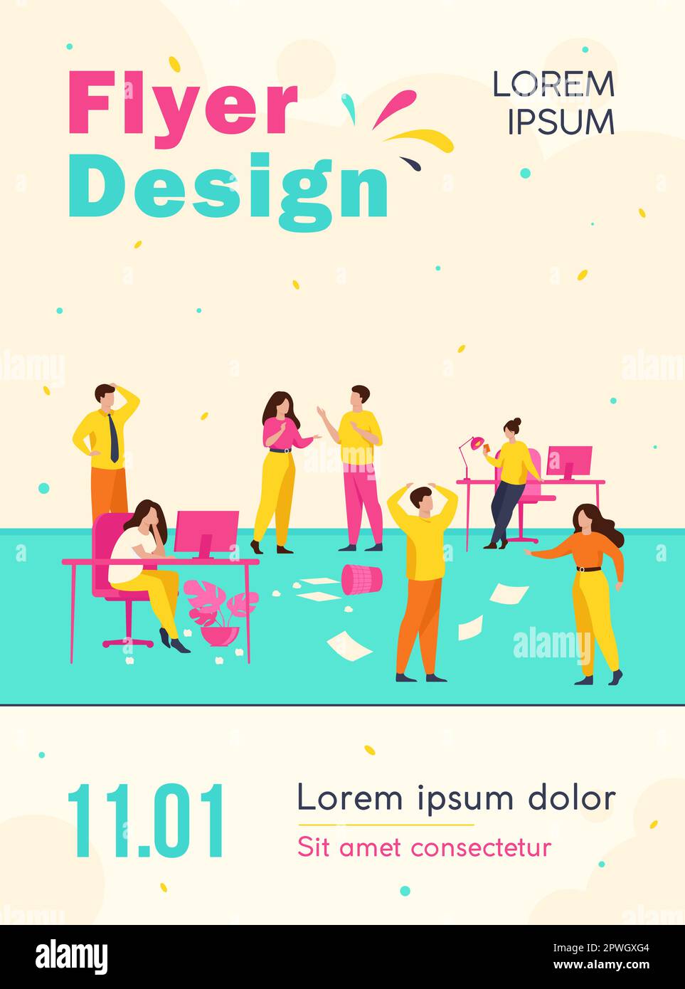 Lazy employees making mess Stock Vector Image & Art - Alamy