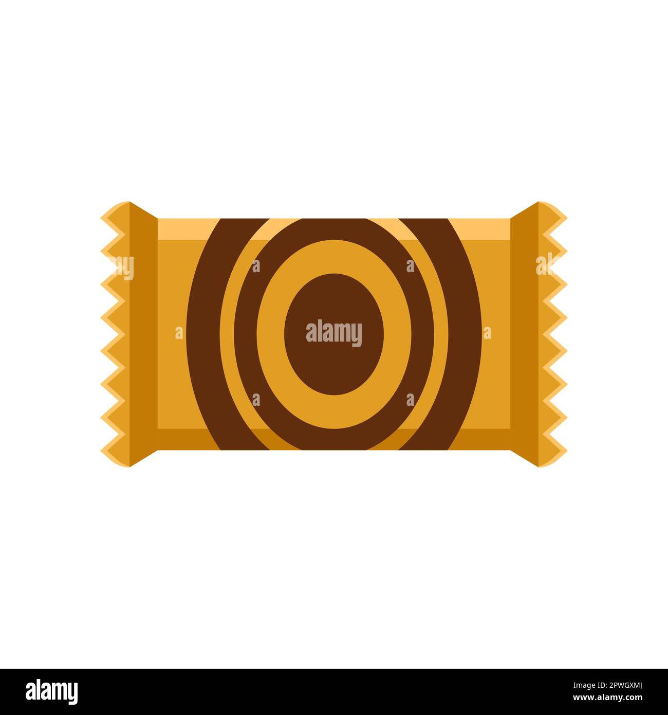 Sweet candy bar in yellow package vector illustration Stock Vector ...