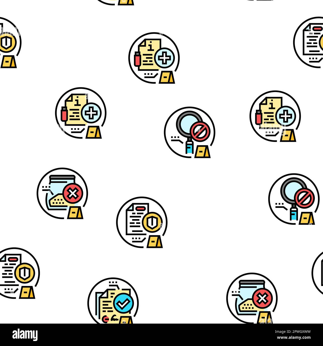 evidence crime police scene board vector seamless pattern thin line ...