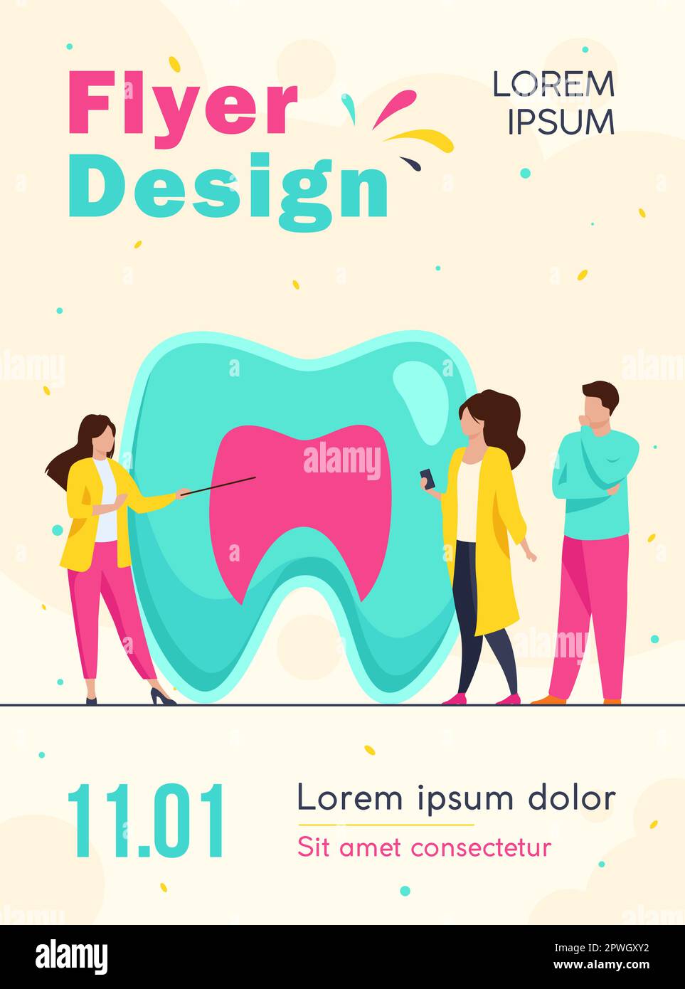 Woman explaining tooth structure to people Stock Vector Image & Art - Alamy